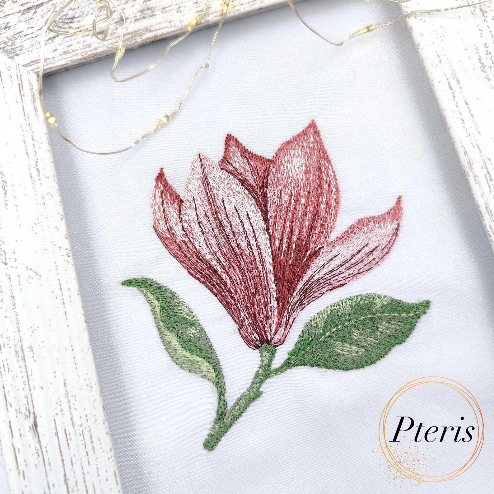 Magnolia Flower Machine Embroidery Design - Floral Pattern for 4x4 and ...