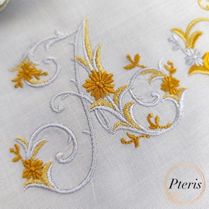 Capital Letter A Floral Antique Vintage Wedding Fancy Vine Monogram ...