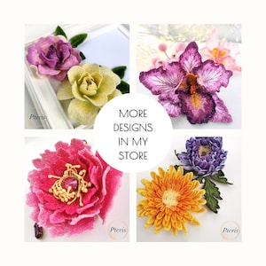 Fuchsia Machine Embroidery Design Set 3D Flower for Making Earrings ...