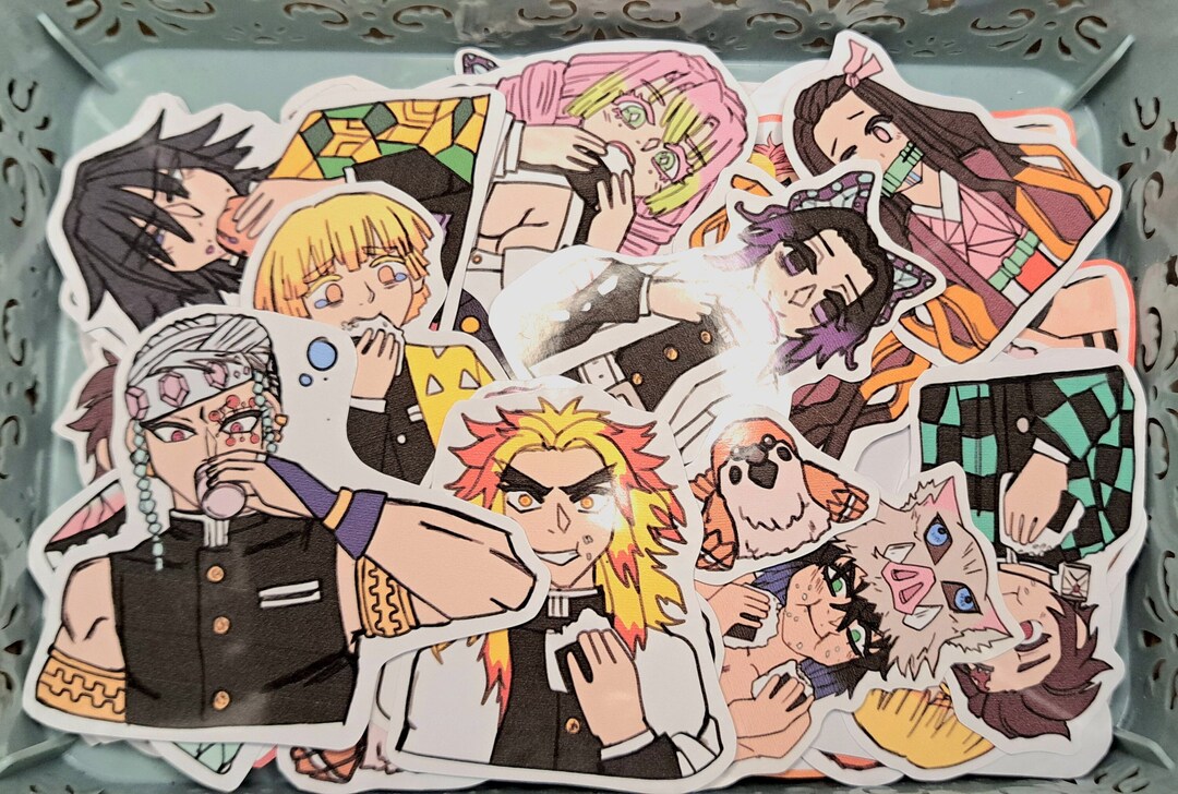 Demon Anime Stickers , Vinyl, Waterproof, 3-4" - Etsy