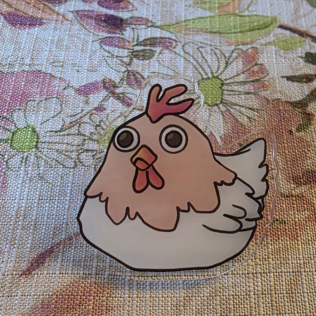 Funny Chicken Acrylic Pin - Etsy