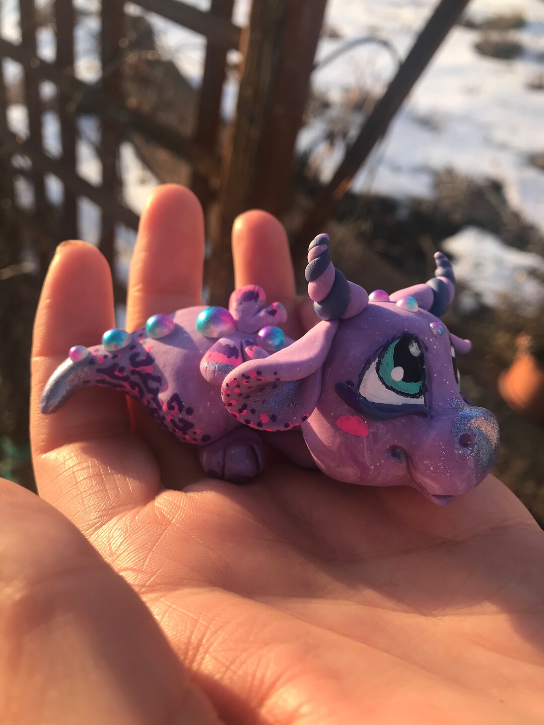 Purple Leopard Print Baby Dragon - Etsy