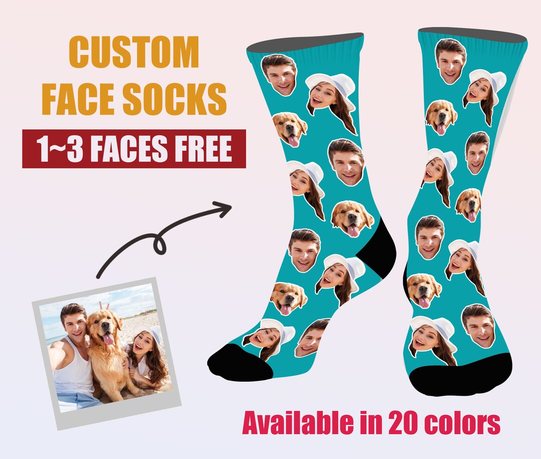 Custom Dogs Socks With Men Personalized Face Socks Funny - Etsy UK