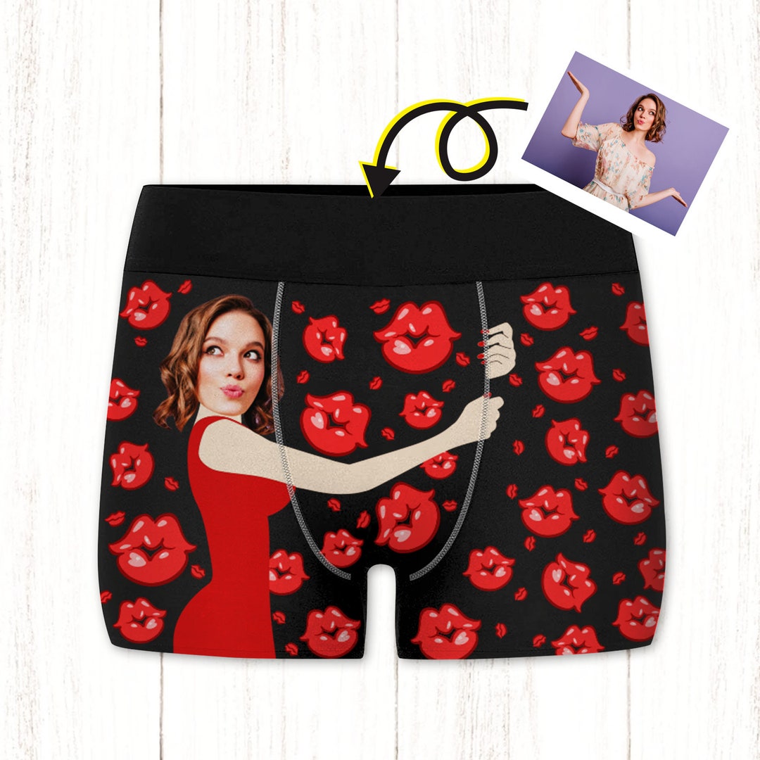Face Photo Underwear custom Photo Print Underwear Custom Boxer Briefs ...
