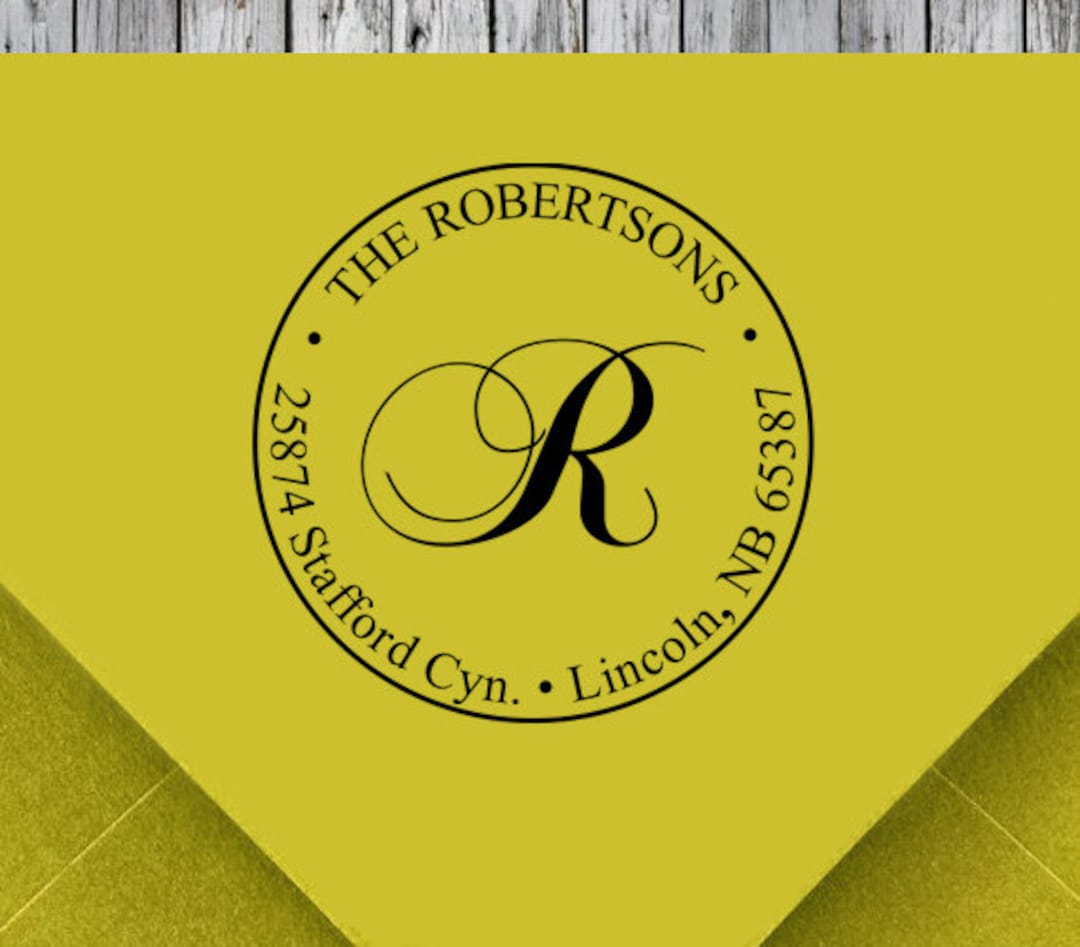 Custom Monogram Self-inking Return Address Stamp - Etsy