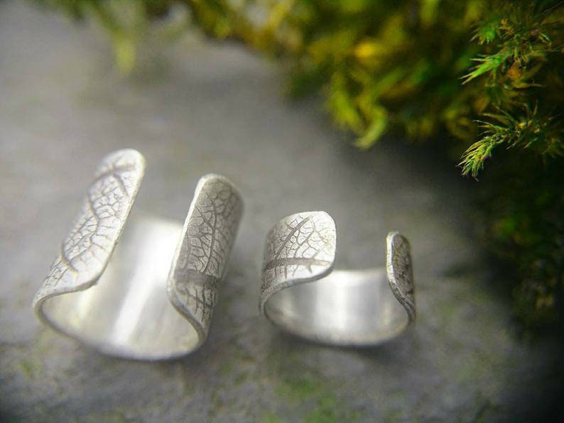 Nature Inspired Leaf Print LOWER Helix Ear Cuff for - Etsy