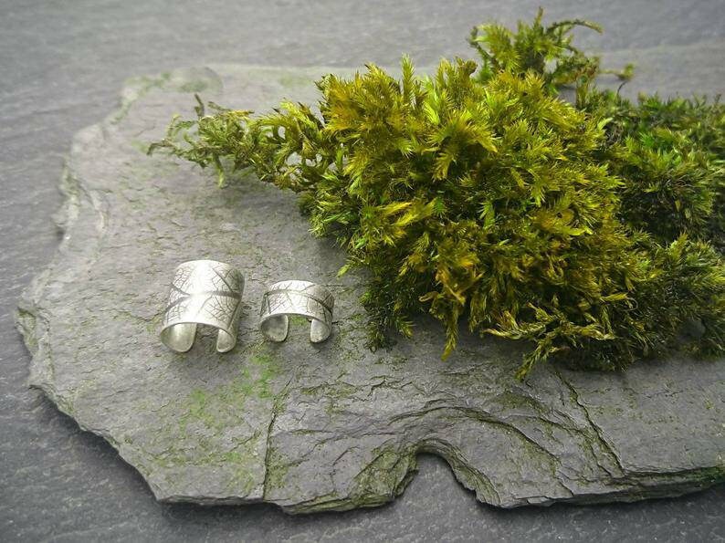 Nature Inspired Leaf Print LOWER Helix Ear Cuff for - Etsy