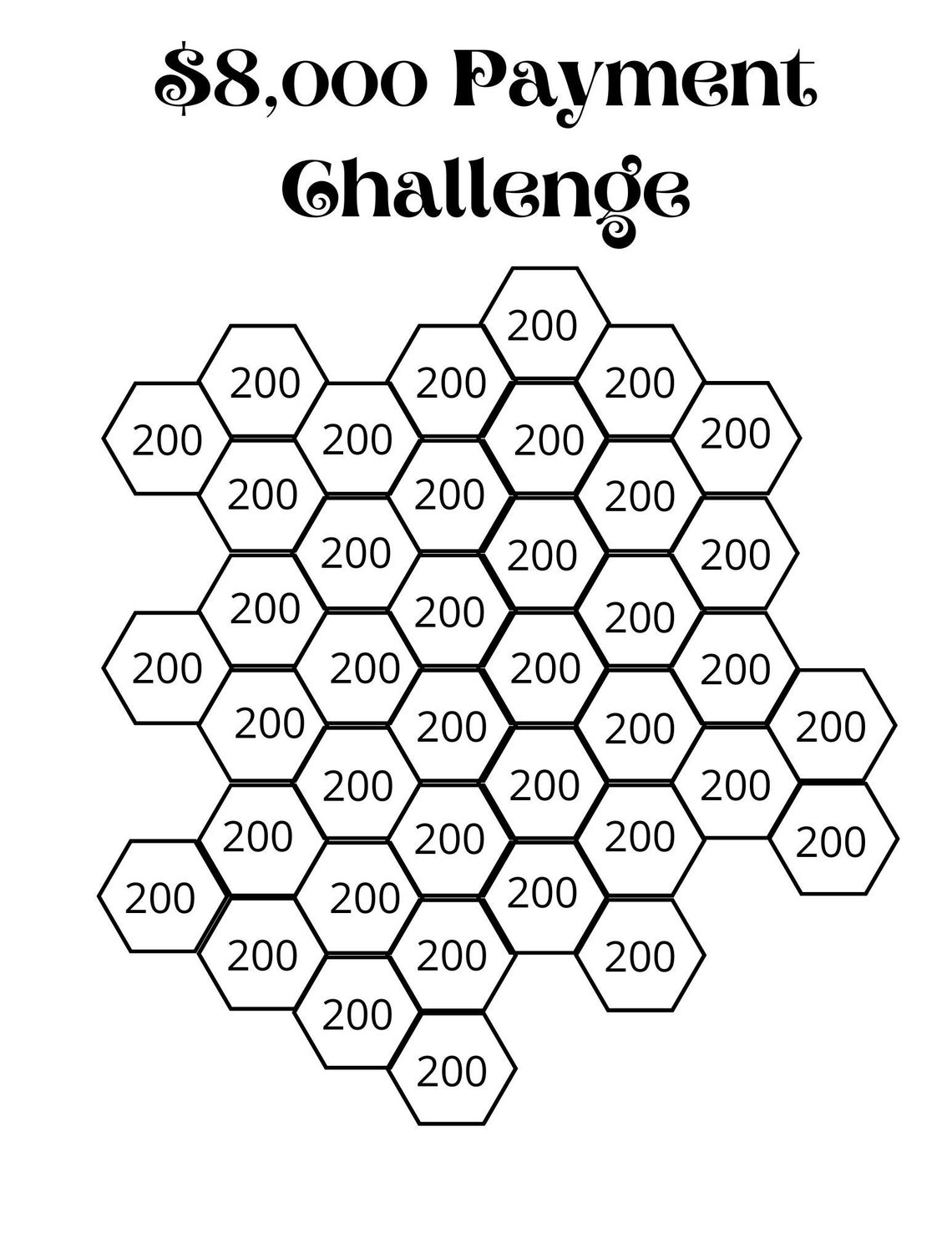 Payment Challenge Printable - Etsy