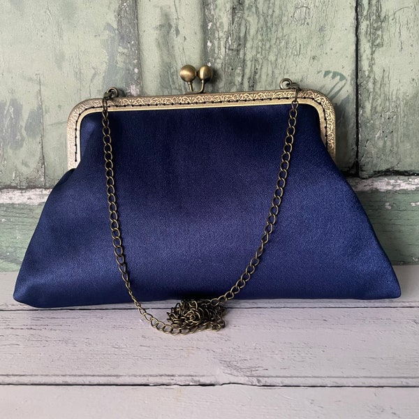 Navy Blue Clutch - Etsy