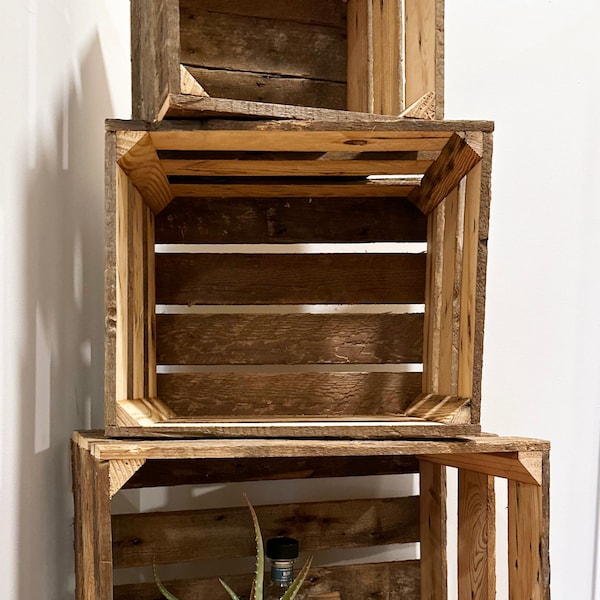 Rustic Apple Crates Storage - Etsy