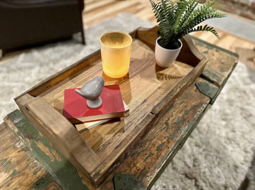 Handcrafted Reclaimed Wood Serving Tray - Etsy
