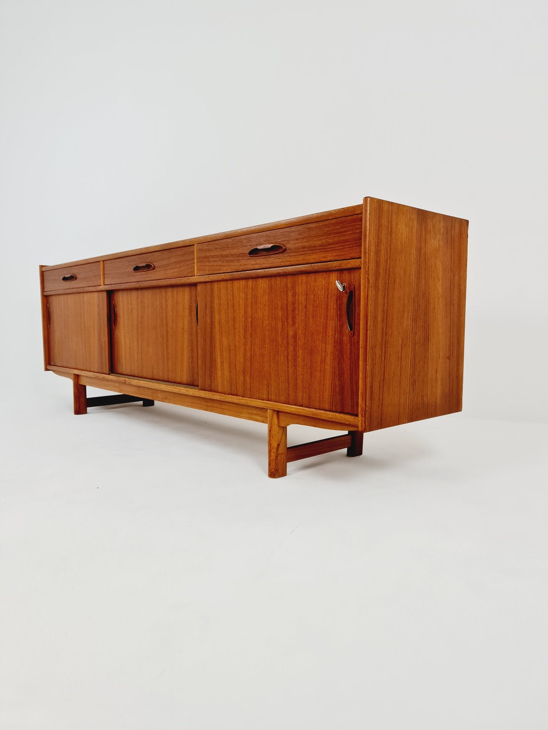 Sideboard 50s Oak Wood Sideboard Sideboard Teak Danish - Etsy