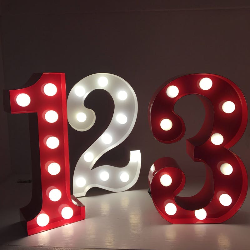 Light up Numbers - Etsy