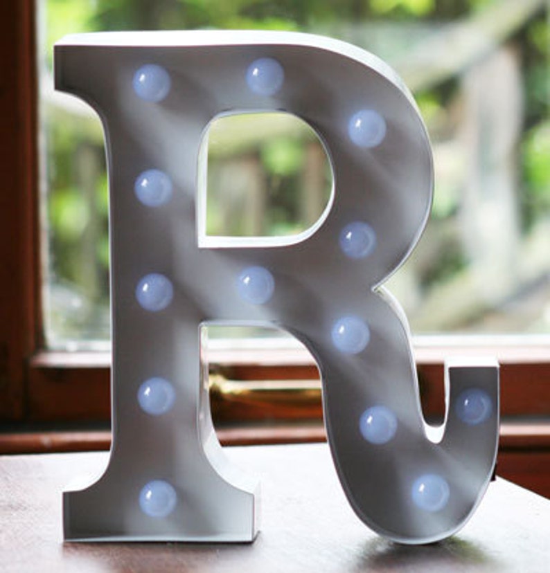 LETTER R Metal Carnival Style Marquee Light LED Light up | Etsy