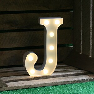 LETTER J - Metal Carnival Style Marquee Light, LED Light up Letter ...