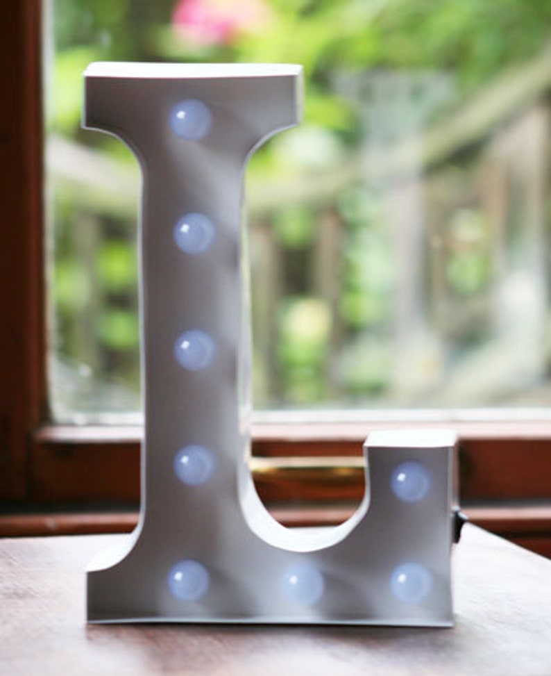 LETTER L Metal Carnival Style Marquee Light LED Light up | Etsy