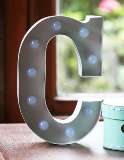 LETTER C Metal Carnival Style Marquee Light LED Light up - Etsy