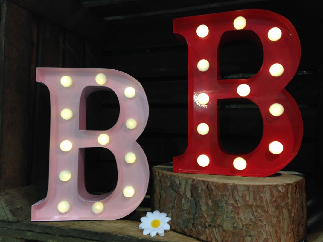 Letter B Marquee Light – 9 Inch Metal Carnival LED Sign - Etsy