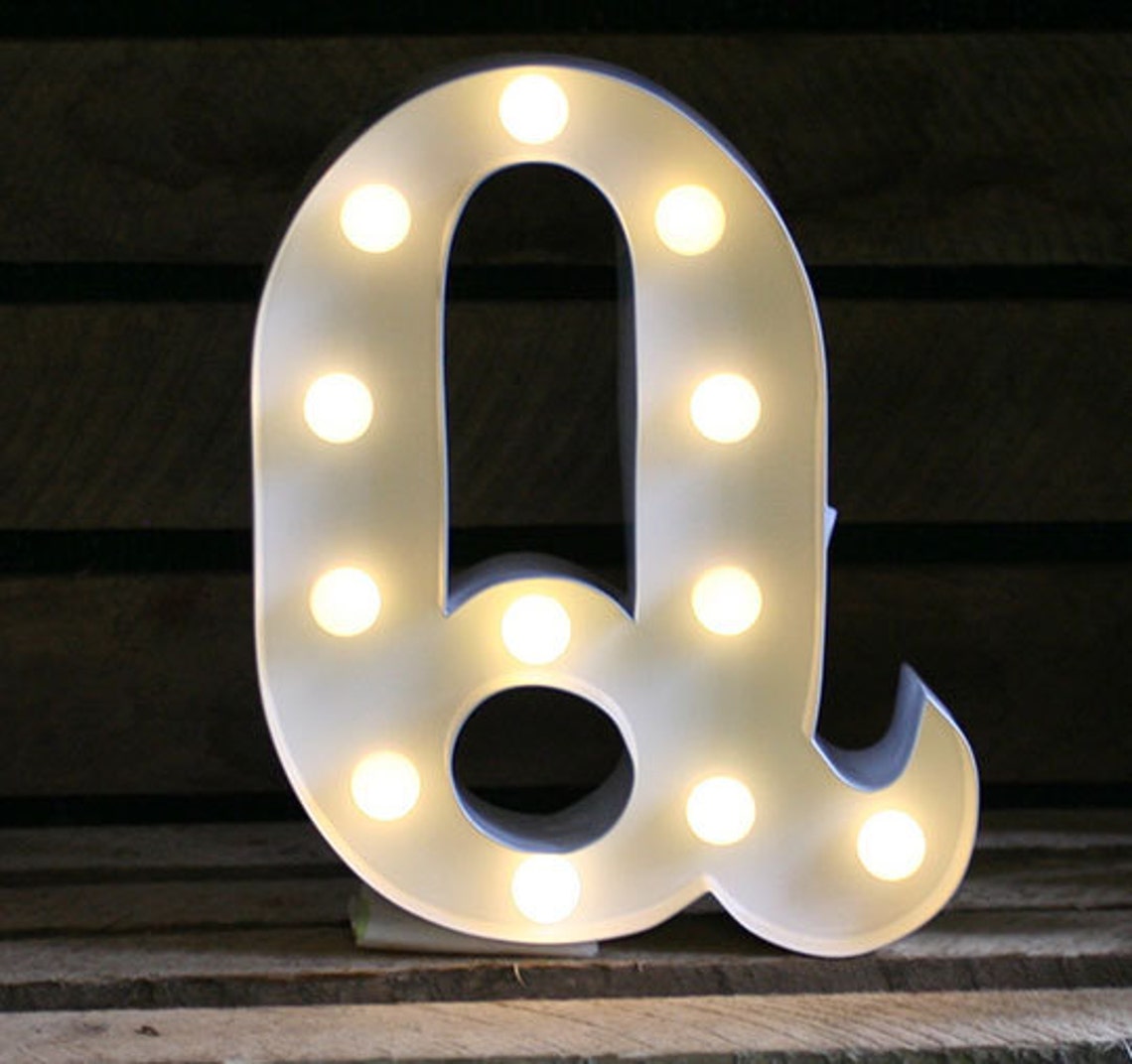 LETTER Q Metal Carnival Style Marquee Light LED Light up - Etsy