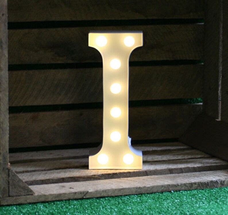 LETTER I Metal Carnival Style Marquee Light LED Light Up | Etsy