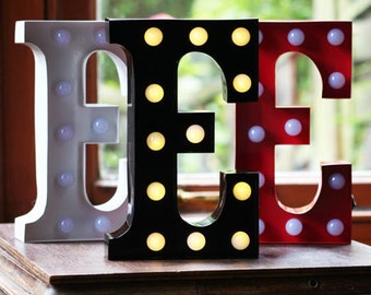 Battery Operated Metal Light up Letter - Etsy