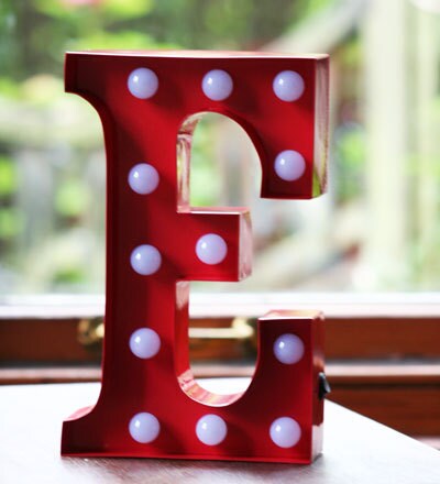 LETTER E Metal Carnival Style Marquee Light LED Light up - Etsy