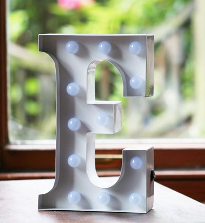 LETTER E Metal Carnival Style Marquee Light LED Light up - Etsy
