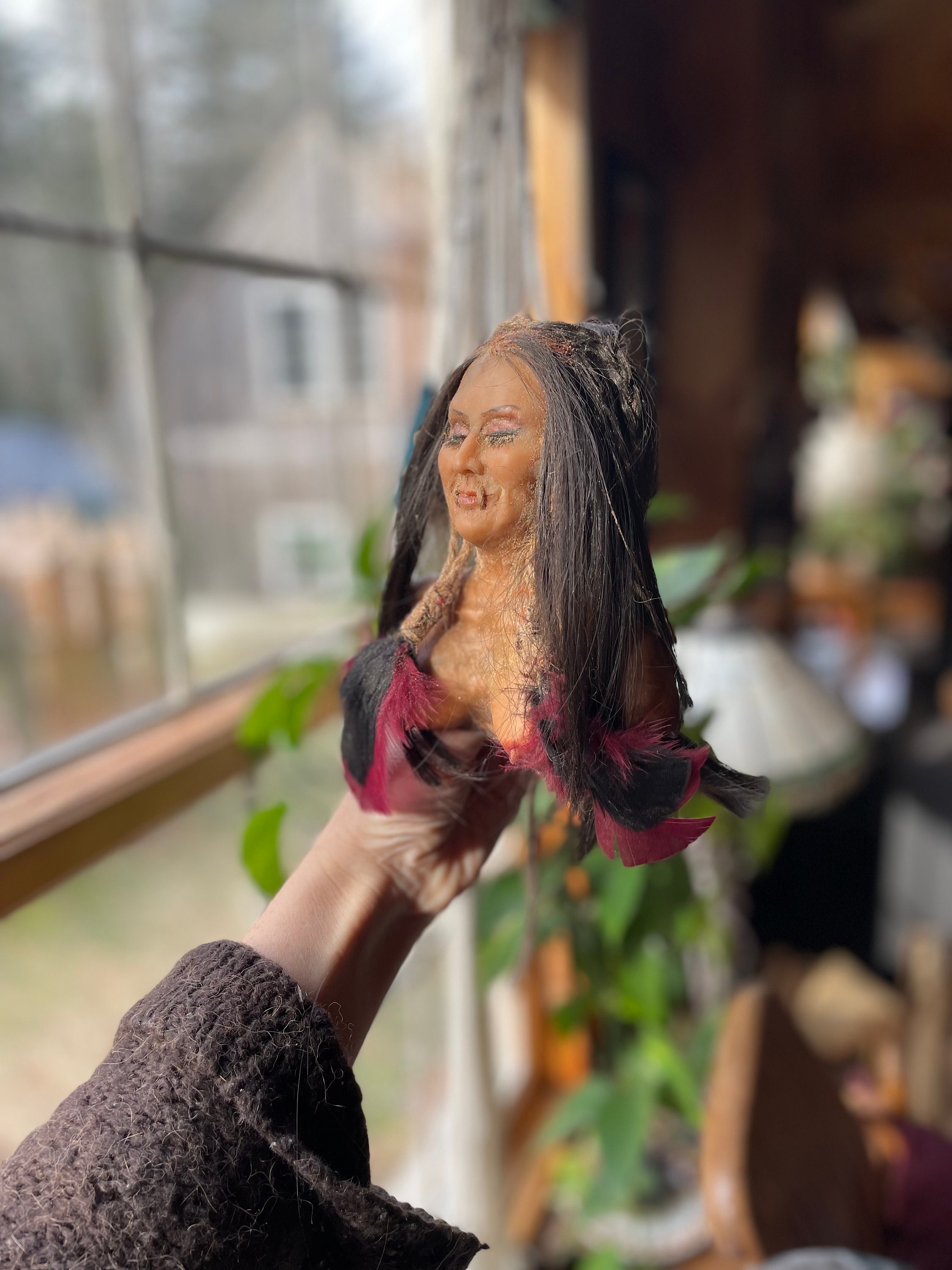 Sacrifice Female Jivaro Shrunken Head Torso Replica Collectible Tsantsa ...