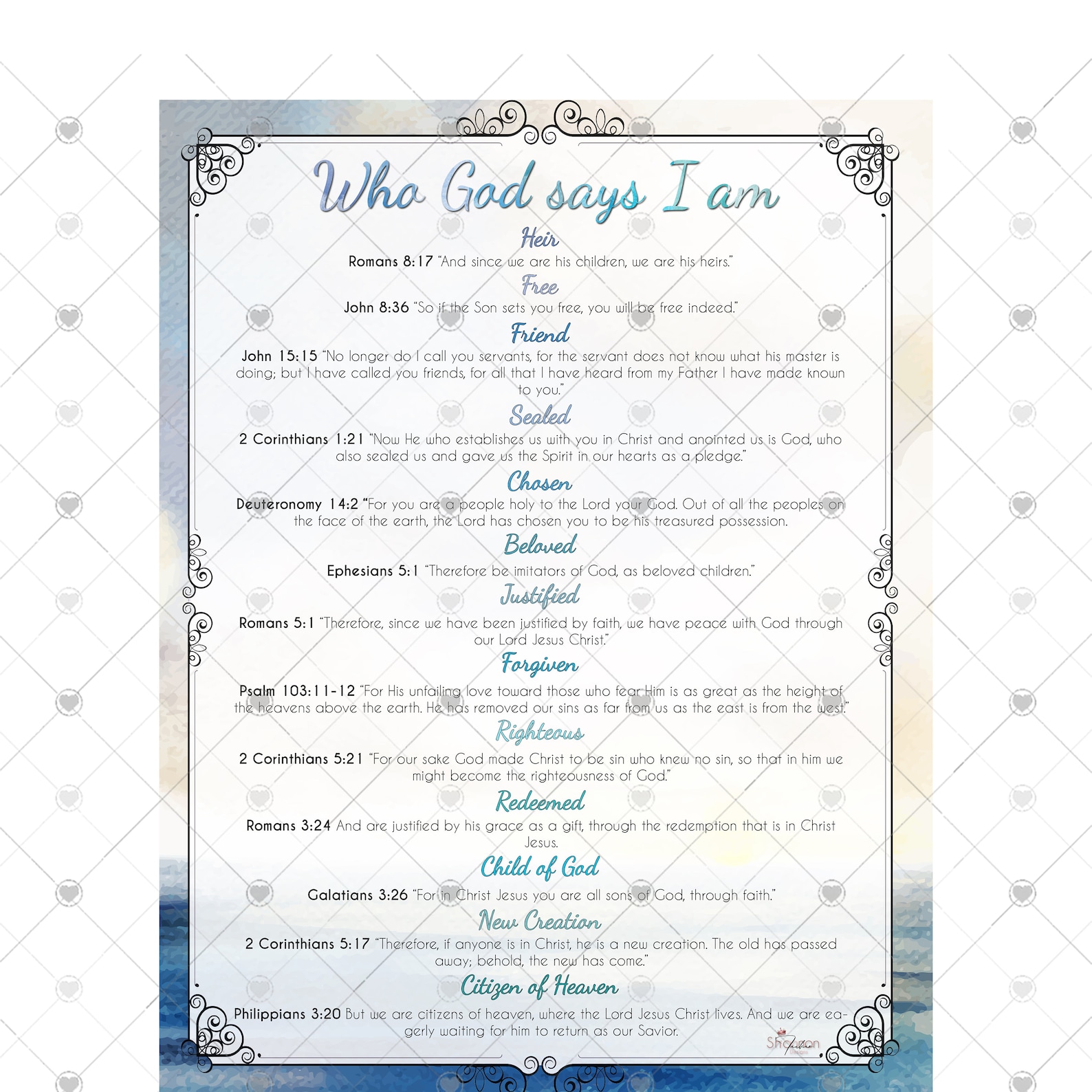 Who God Says I Am, Who I Am in Christ, Faith Scripture, Christian ...