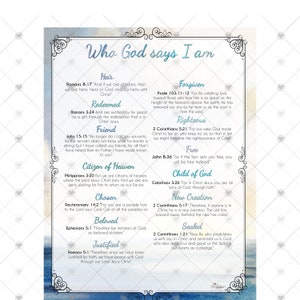 Who God Says I Am, Who I Am in Christ, Faith Scripture, Christian ...