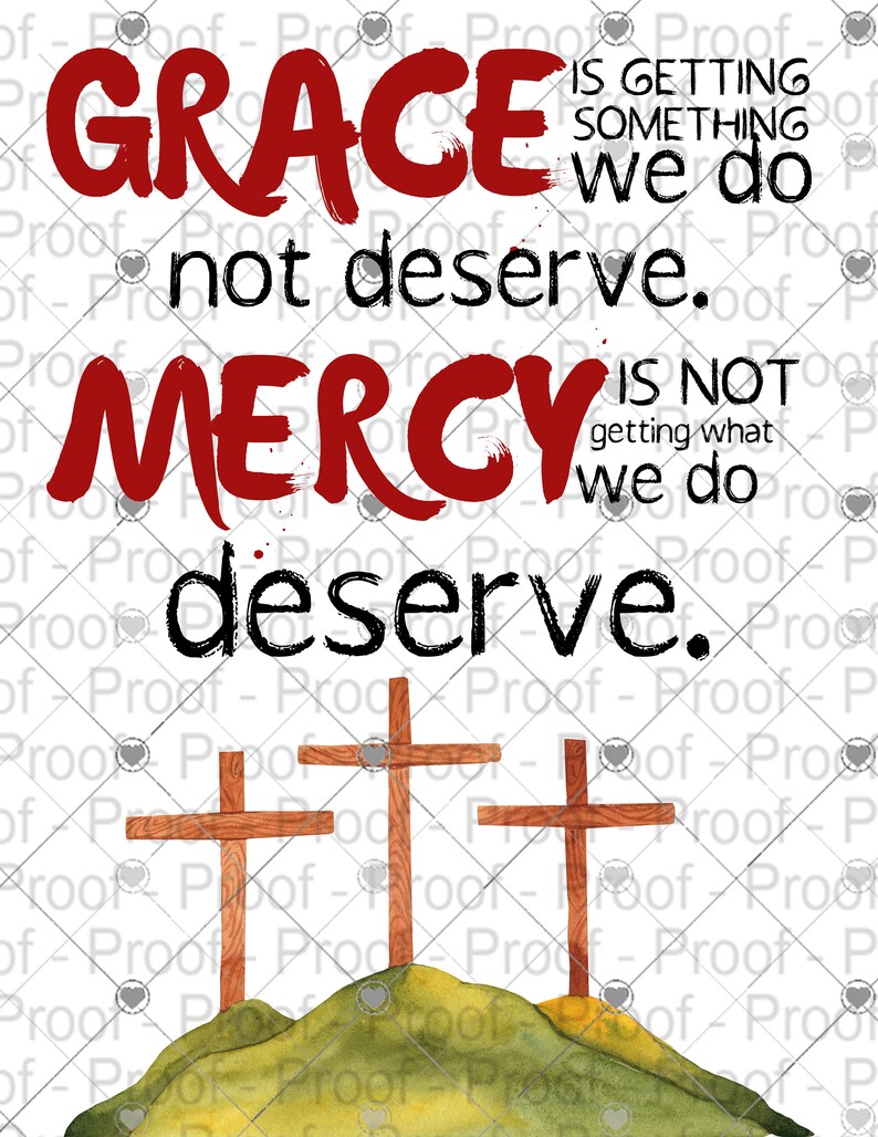 8 Variations Difference Between Mercy & Grace - Etsy