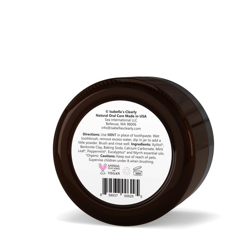 Mint Tooth Powder - Remineralizing and Natural - Vegan and Fluoride ...