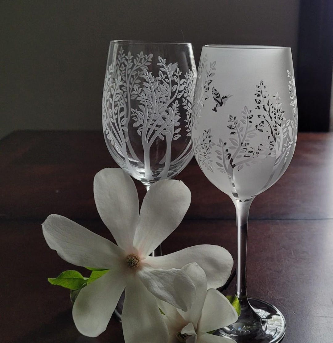 Tree of Life Wine Glasses | Jewish Wedding Gift, Hebrew Engraved - Etsy