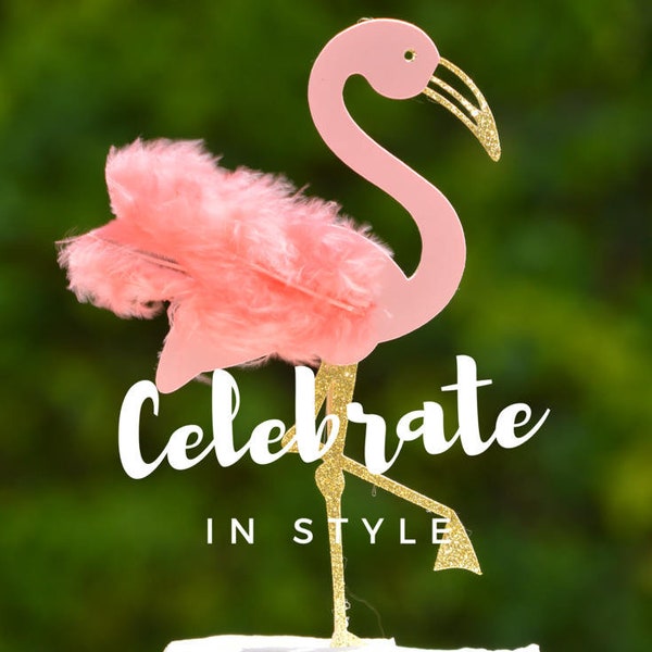 Flamingo Cake Topper - Etsy
