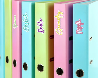 Custom Waterproof School Subject Sticker Labels,organize Binders ...
