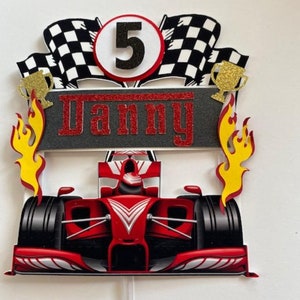 Race Car Topper,car Cake Topper,formula 1 Topper,formula 1 Ferrari ...