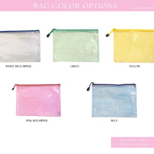 Personalized Mesh Waterproof Monogram Pouch,back to School Pencil Pouch ...