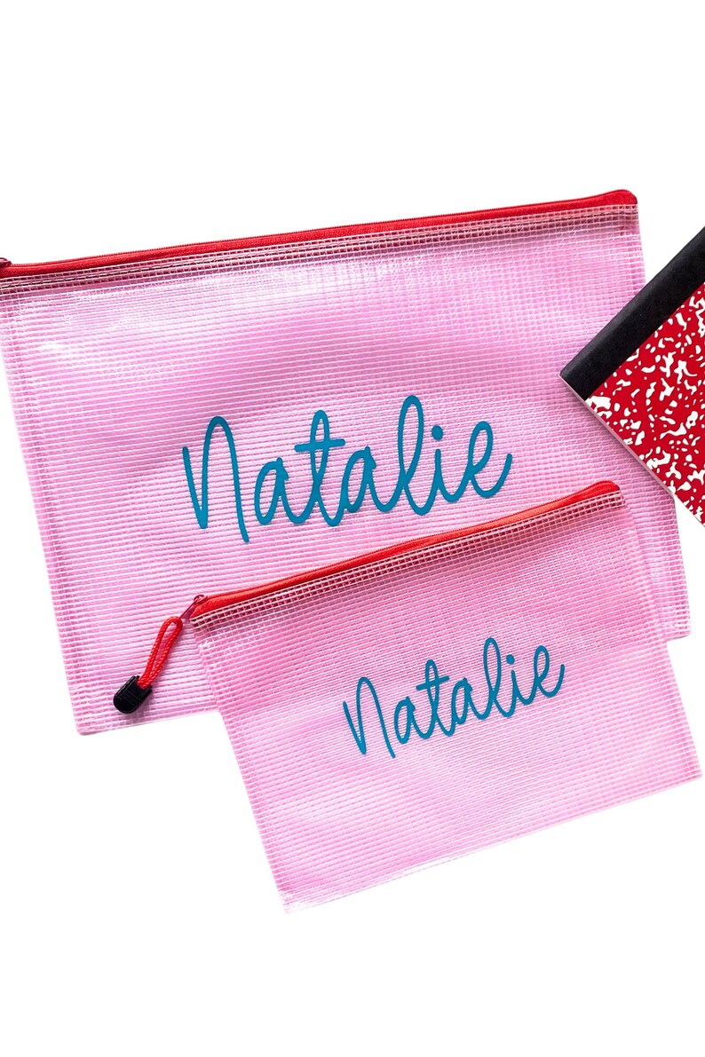 Personalized Mesh Waterproof Monogram Pouch,back to School Pencil Pouch ...