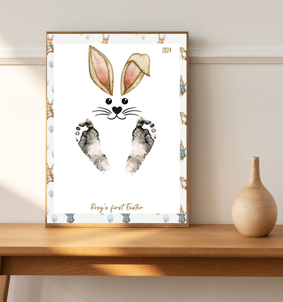 My First Easter,easter Footprint Keepsake,footprint Hand Print Art,baby ...