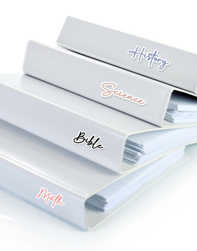 Custom Waterproof School Subject Sticker Labels,organize Binders ...