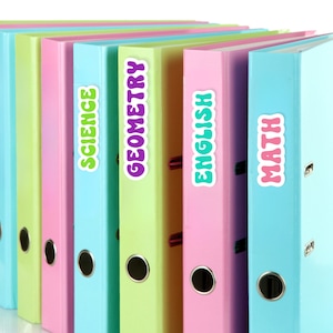 Custom Waterproof School Subject Sticker Labels,organize Binders ...