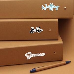 Custom Waterproof School Subject Sticker Labels,organize Binders ...