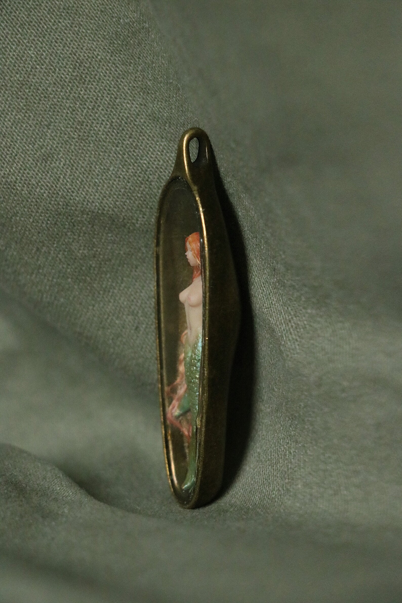 Miniature Mermaid Redhead Time Capsule in Bottle bronze 60mm - Etsy