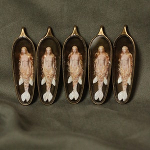 Miniature Mermaid Koi Redhead Time Capsule in a Bottle bronze 60mm ...