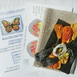 BUTTERFLY Punch Needle Embroidery Kit - Etsy