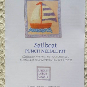 SAIL BOAT Punch Needle Kit - Etsy UK