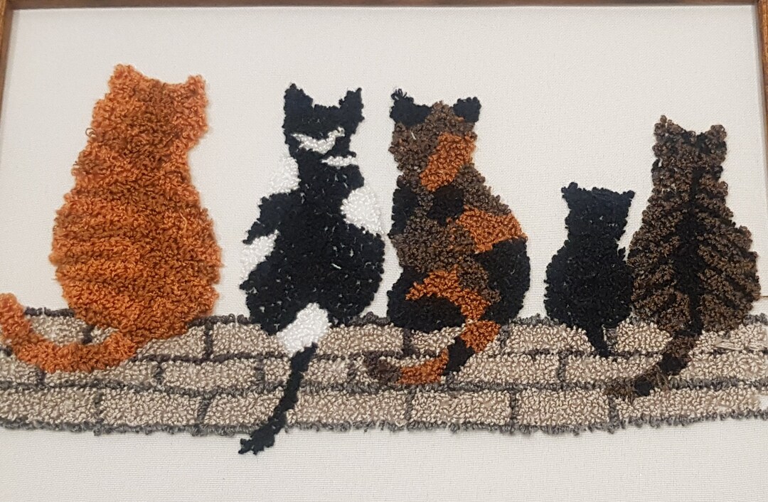 Cats Punch Needle Embroidery Kit - Etsy