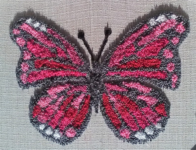 BUTTERFLY Punch Needle Embroidery Kit | Etsy