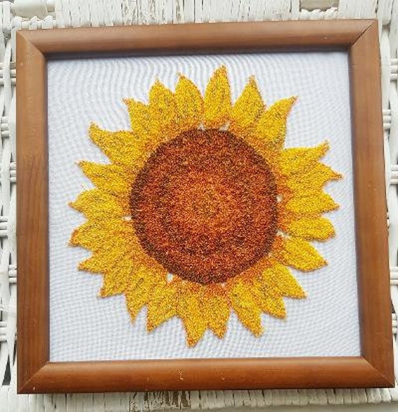 SUNFLOWER Punch Needle Embroidery Pattern Pdf - Etsy