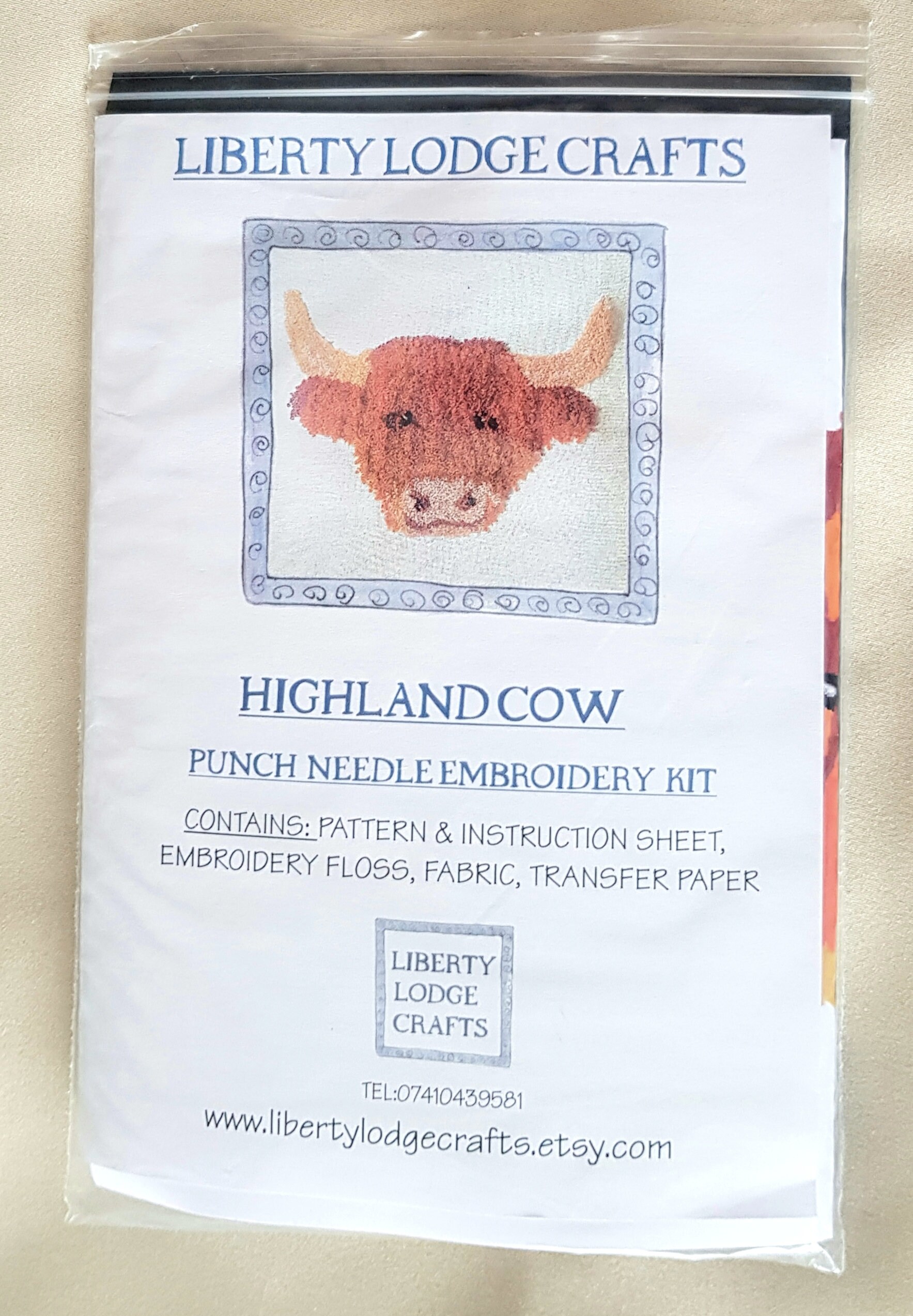 HIGHLAND COW Punch Needle Embroidery Kits - Etsy